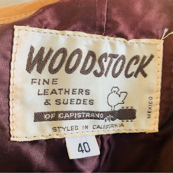 Woodstock | Jackets & Coats | Rare Vintage 97s Woodstock Leather Jacket | Poshmark